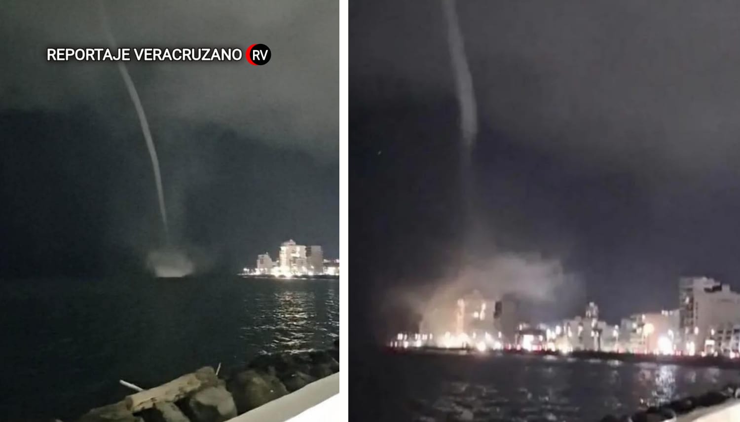 Tromba marina sorprende a Veracruz: espectáculo natural sin daños, pero ...
