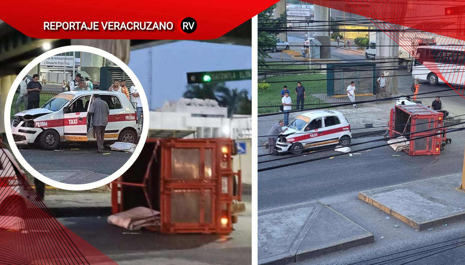 Choque y volcadura en bulevar Central Oriente deja daños por miles de pesos en Poza Rica ...